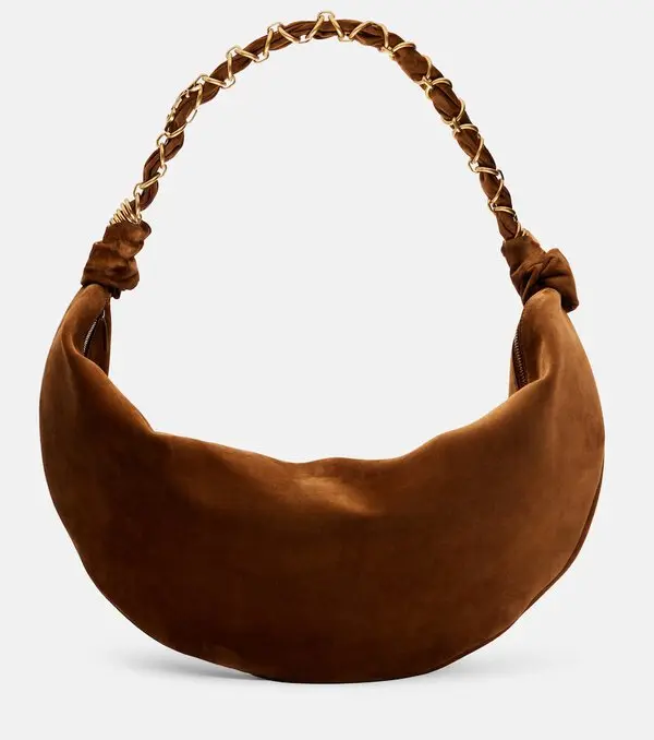 Saint Laurent Amalia Suede Shoulder Bag - Brown