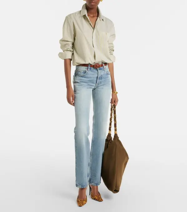 Saint Laurent Amalia Suede Shopper - Brown