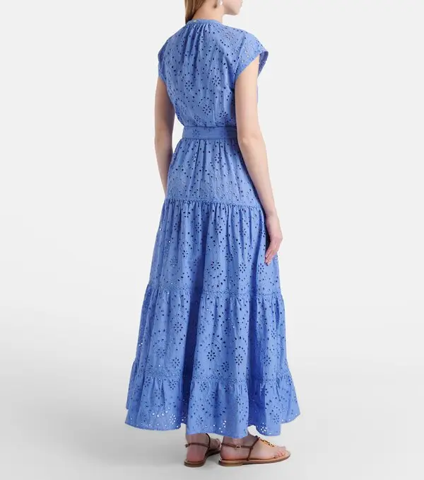 Poupette St Barth Kora Cotton Shirt Dress - Blue
