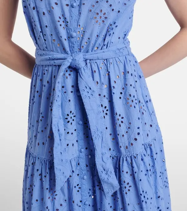 Poupette St Barth Kora Cotton Shirt Dress - Blue