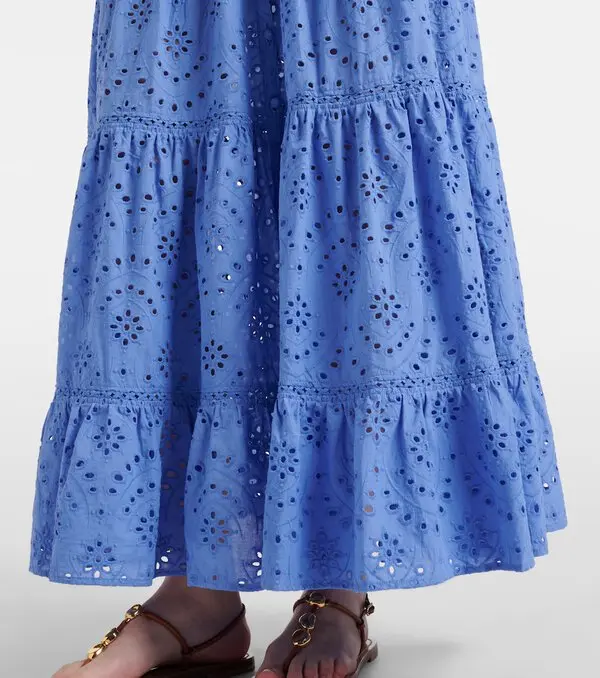 Poupette St Barth Kora Cotton Shirt Dress - Blue