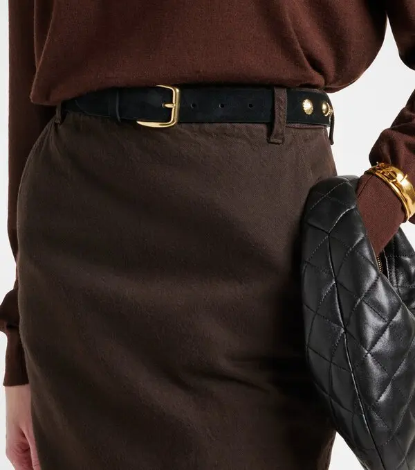 Nour Hammour Eden Studded Suede Belt