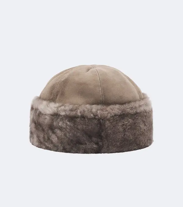 Nour Hammour Toki Shearling Hat - Beige