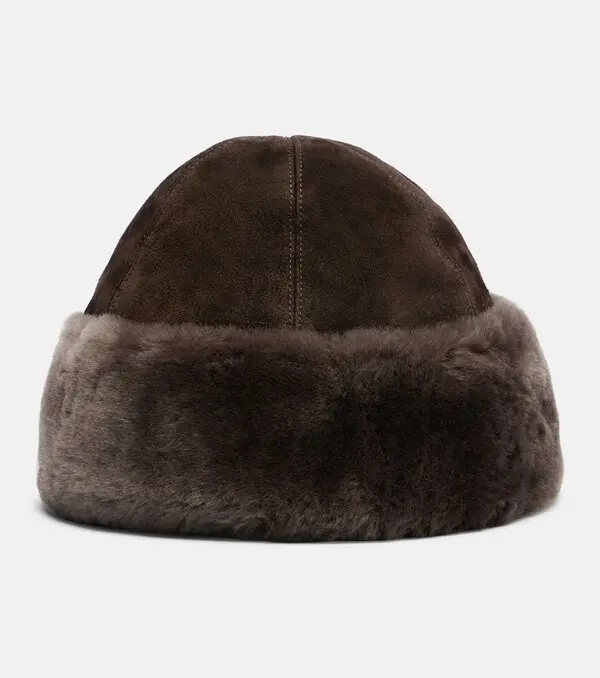 Nour Hammour Toki Shearling Hat - Brown