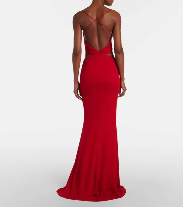 Roberto Cavalli Open-back Gown