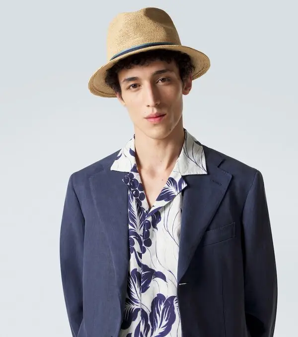 Borsalino Argentina Crochet Straw Fedora