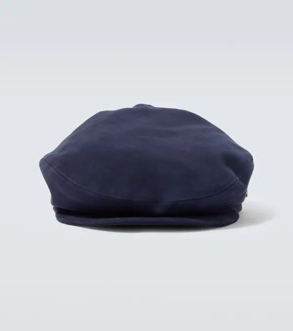 Borsalino Suede Newsboy Cap - Blue