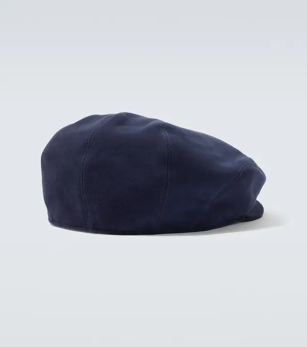 Borsalino Suede Newsboy Cap