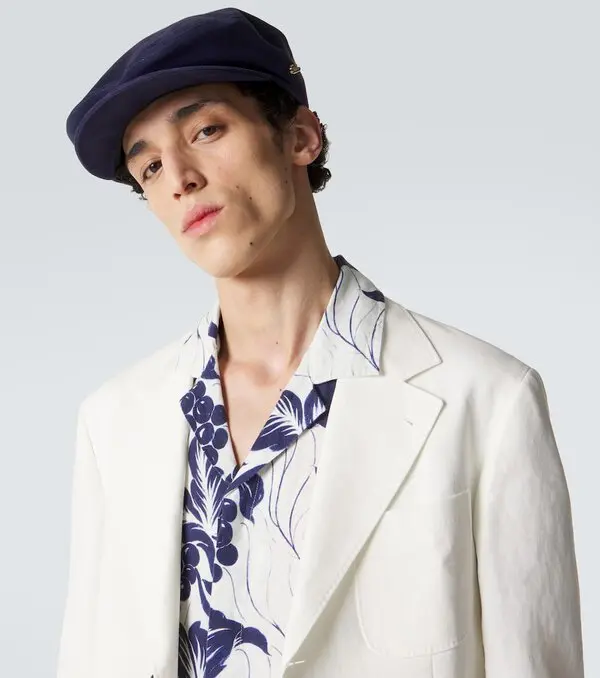 Borsalino Suede Newsboy Cap