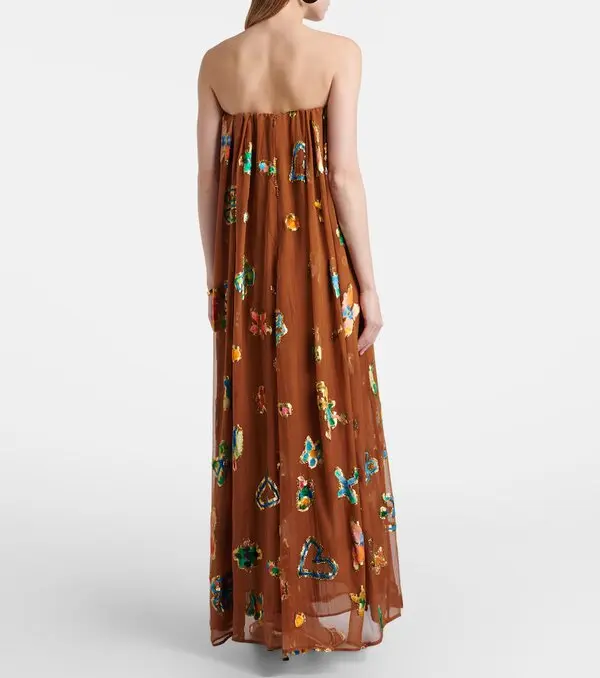 ALEMAIS Silk-blend Gown