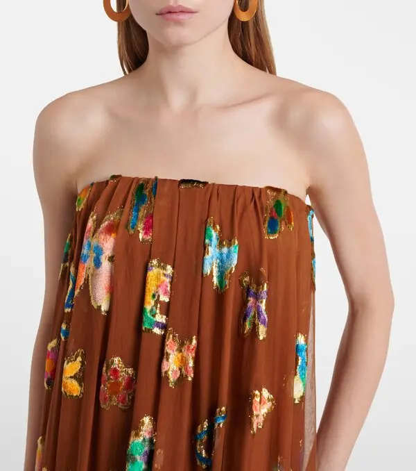 ALEMAIS Silk-blend Gown