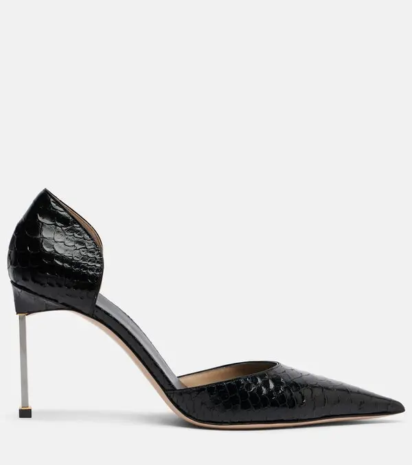 TOM FORD Spire Snake-effect Leather Pumps - Black