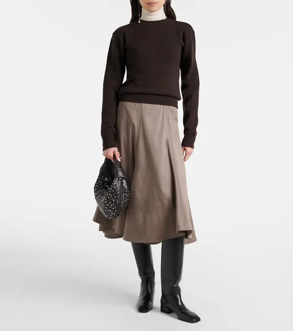 LEMAIRE Croissant Large Leather Shoulder Bag