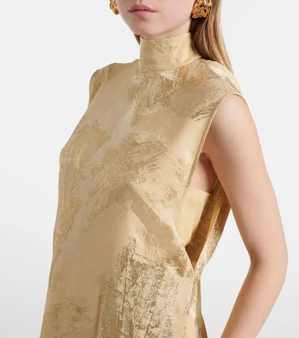 TALLER MARMO Gilded Miami Fil Coupé Maxi Dress