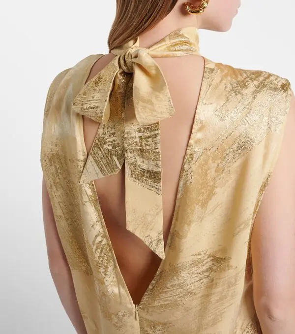 TALLER MARMO Gilded Miami Fil Coupé Maxi Dress