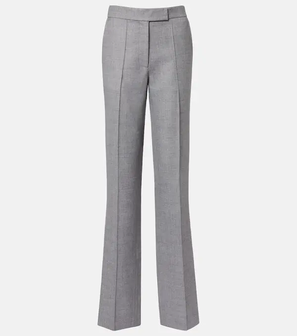 Alex Perry Mid-rise Straight Leg Pants - Grey