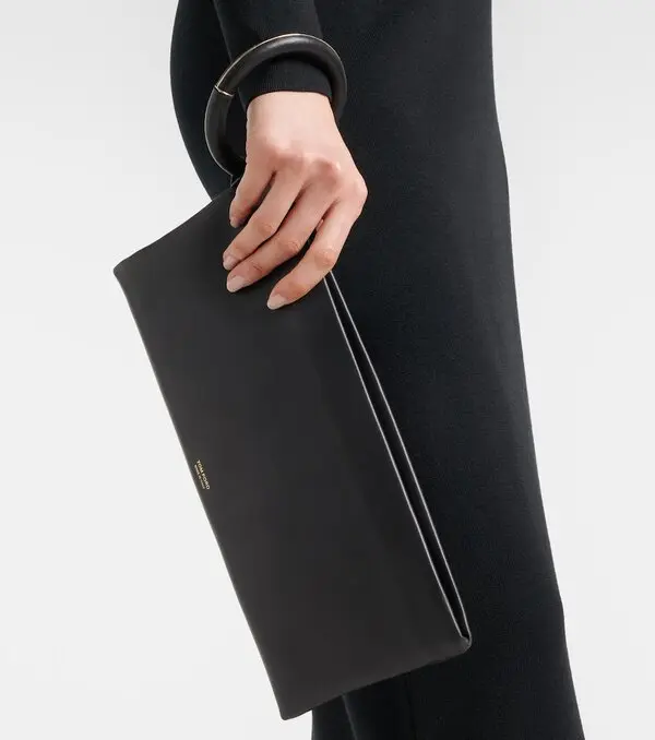 TOM FORD Aura Leather Wristlet - Black