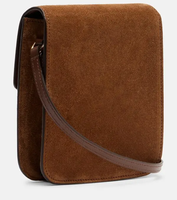 TOM FORD Tara Mini Suede Crossbody Bag - Brown