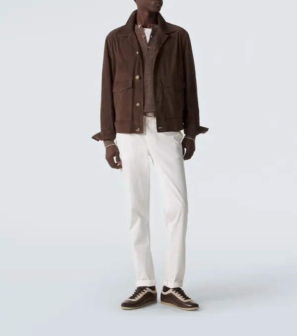 Brunello Cucinelli Ribbed-knit Linen And Cotton Polo Sweater