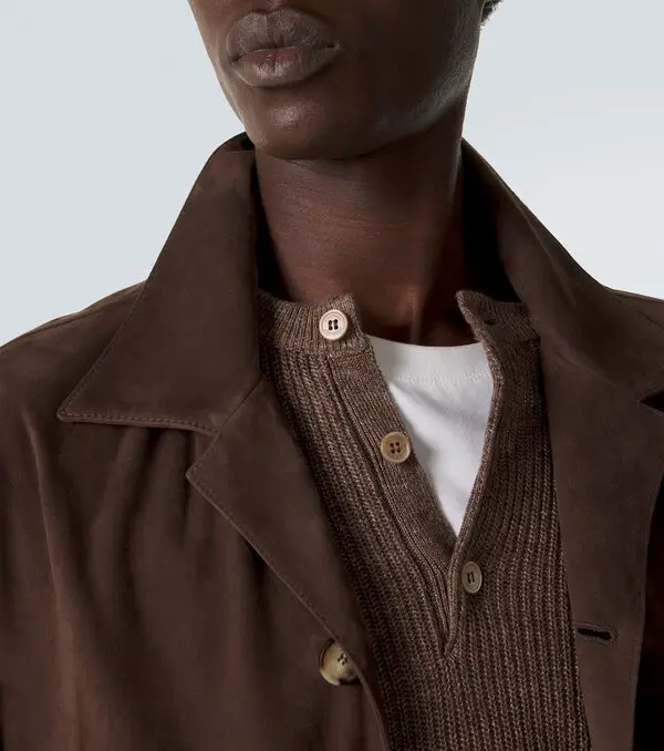 Brunello Cucinelli Ribbed-knit Linen And Cotton Polo Sweater