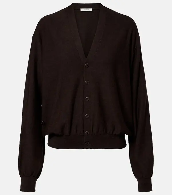 LEMAIRE Twisted Wool-blend Cardigan - Brown