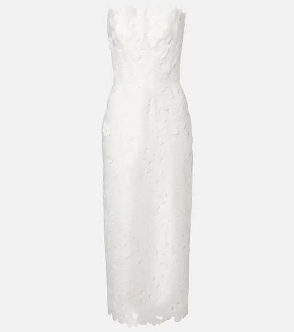 Costarellos Lace Bustier Gown