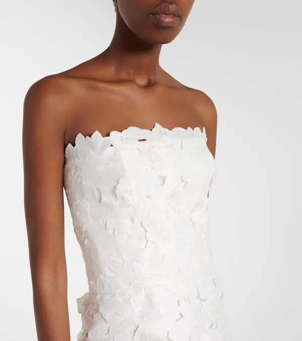 Costarellos Lace Bustier Gown