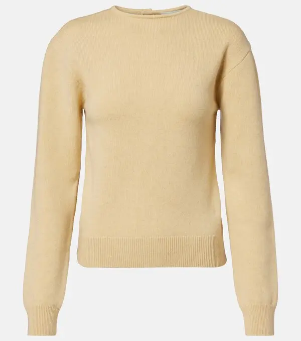 LEMAIRE Wool And Cashmere Sweater - Yellow