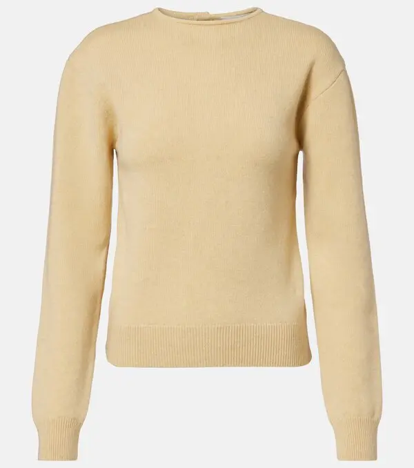 LEMAIRE Wool And Cashmere Sweater - Yellow