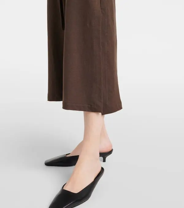 LEMAIRE Cotton And Linen Jersey Midi Dress - Brown