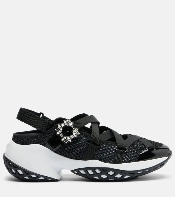 ROGER VIVIER Viv' Run Embellished Sneakers