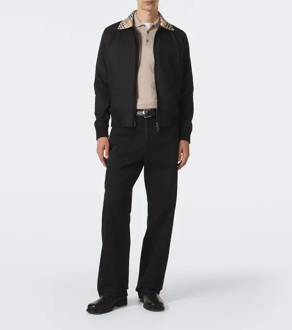 Burberry Check Cotton Blouson Jacket - Black