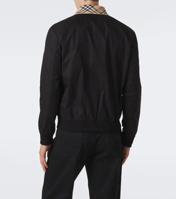 Burberry Check Cotton Blouson Jacket - Black