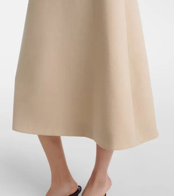 EMILIA WICKSTEAD Elta Wool Crêpe Midi Dress - Beige