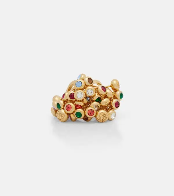 Loewe Push Pin Embellished Ring - Gold