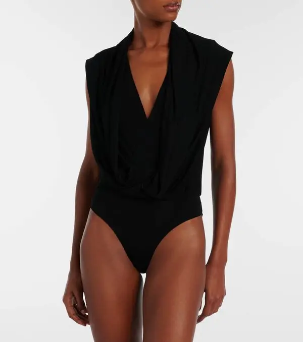 Alaïa Draped Jersey Bodysuit