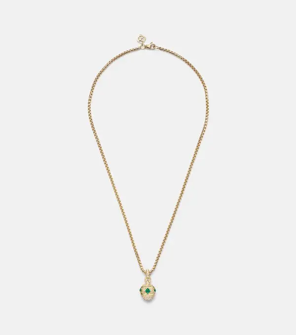 David Yurman Renaissance® 18kt Necklace With Emeralds And Diamonds - Gold