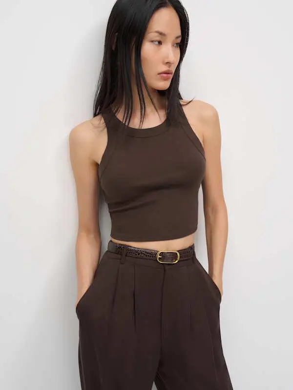 REFORMATION Tasha Cropped Tank Top
