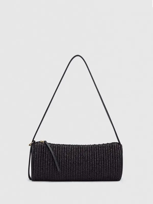 REFORMATION Simona Cylinder Bag - Black