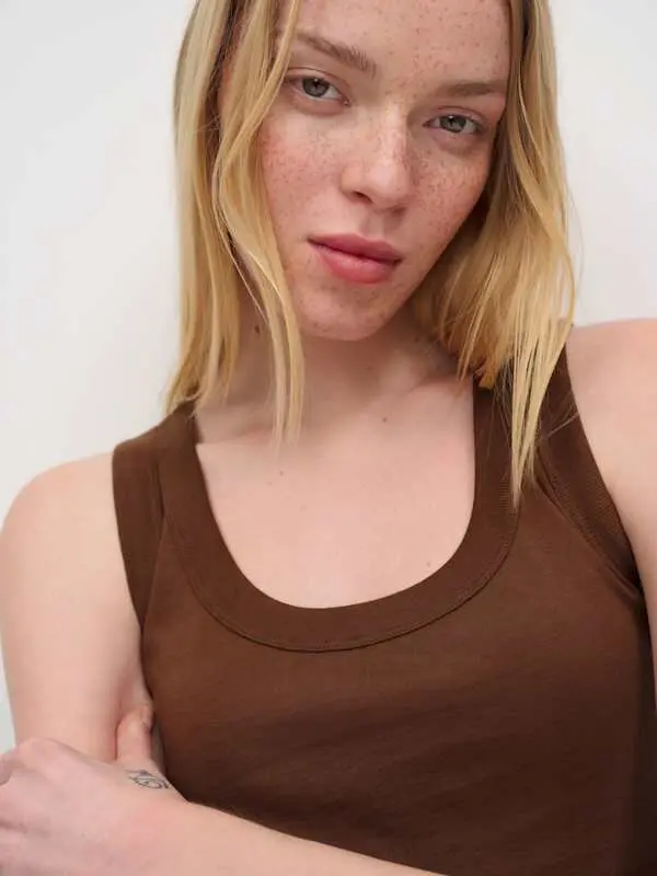 REFORMATION Seline Tank - Brown