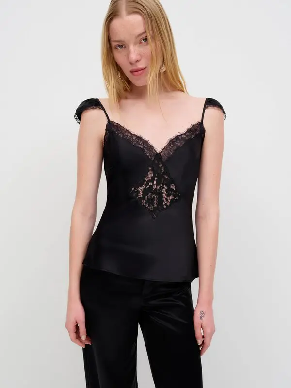 REFORMATION Serafina Silk Top