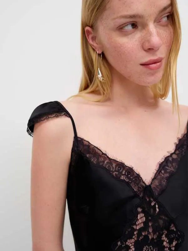 REFORMATION Serafina Silk Top