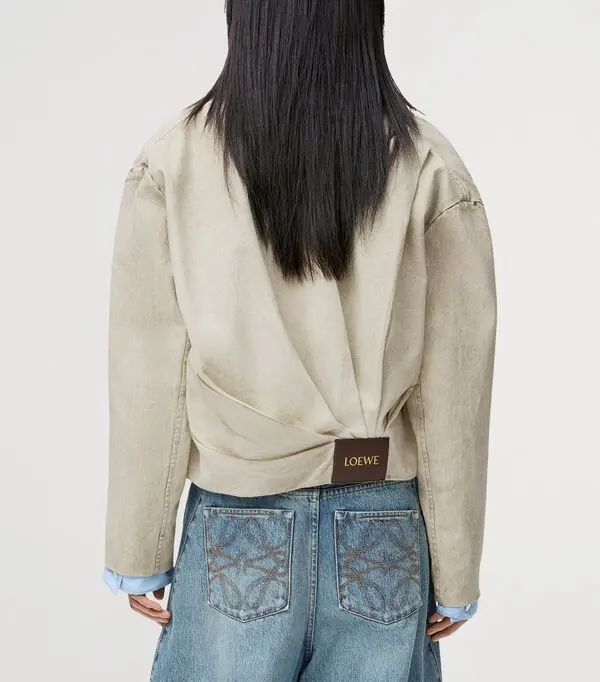 Loewe Cotton Draped Jacket - Grey