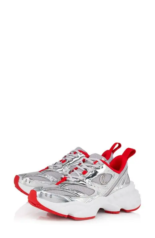 CHRISTIAN LOUBOUTIN So Flo Sneaker - Silver