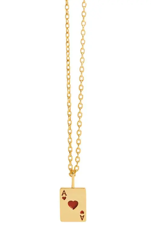 Estée Lauder Ace Of Hearts Pendant Necklace - Gold