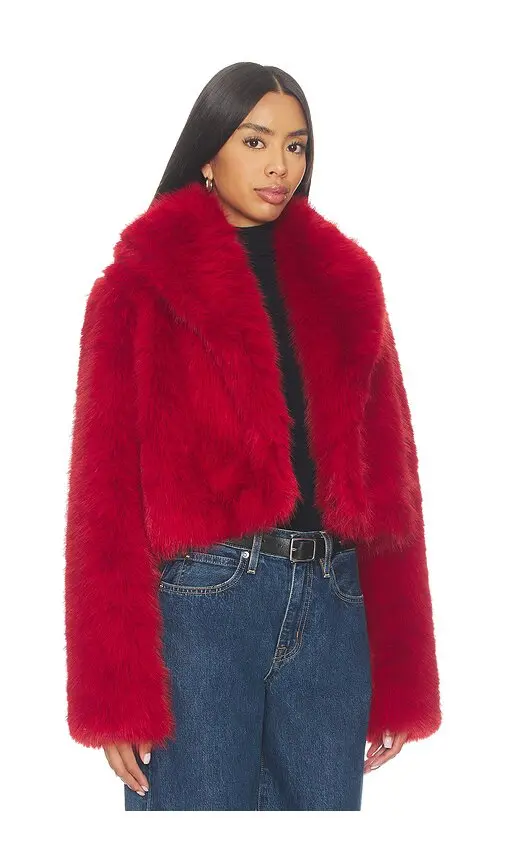 NAKEDVICE The Delaney Cropped Fur Jacket
