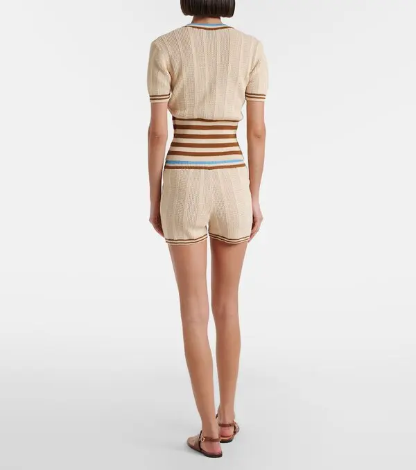 Valentino Garavani Cotton Shorts - Beige