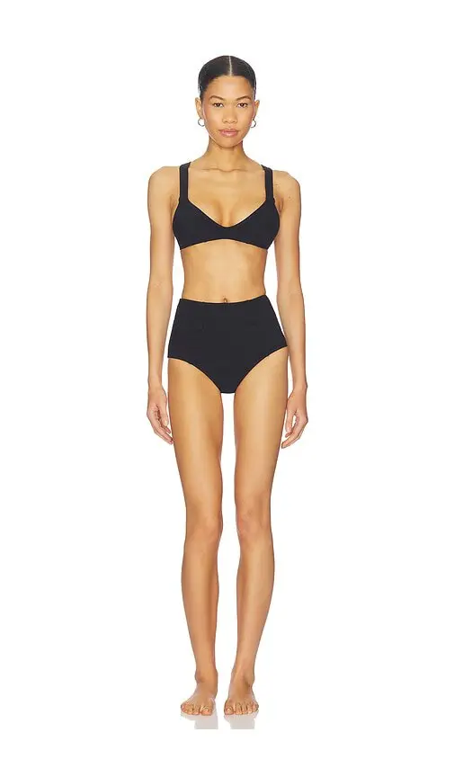 Lisa Marie Fernandez Magdalena High Waist Bikini Set - Black