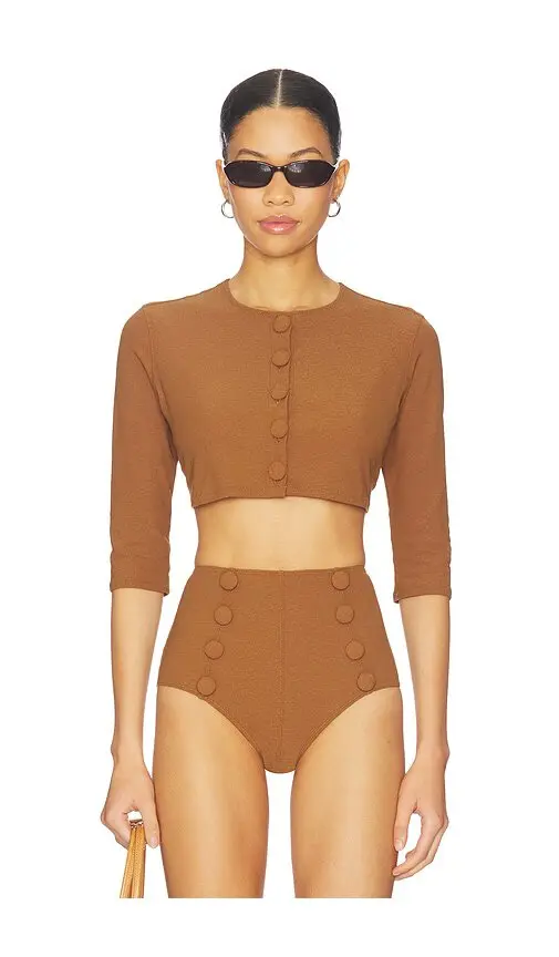 Lisa Marie Fernandez Cardigan - Caramel