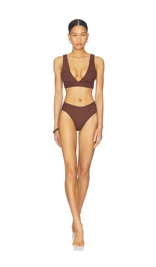 Hunza G Angel Bikini Set - Metallic Chocolate
